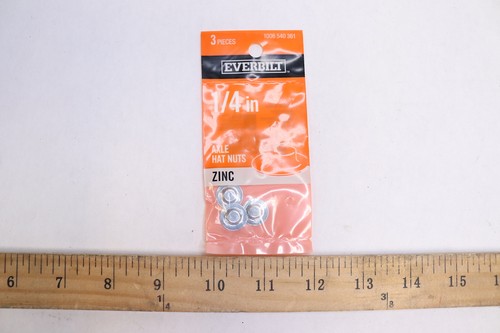 (3-Pk) Everbilt Axle Hat Nut Steel Zinc Plated 1/4" 1006540361 | eBay
