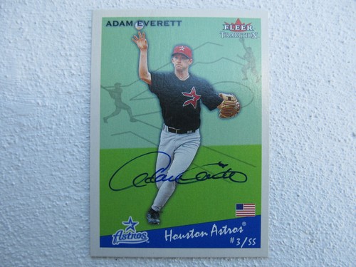 Astros Adam Everett Signed Autographed 2002 Fleer Tradition Mint | eBay