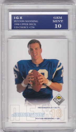 PEYTON MANNING ROOKIE CARD 1998 Upper Deck UD CHOICE $$ RC Football GEM ...