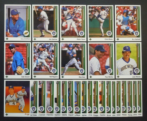 1989 Upper Deck Milwaukee Brewers Team Set w/High #'s Robin Yount Gary ...