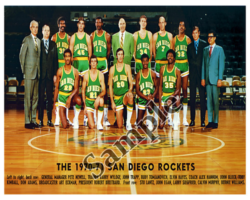 NBA 1970 - 71 San Diego Rockets Team Picture with Names Color 8 X 10 ...