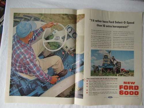 Ford 6000 tractor print AD poster two large sheets | eBay