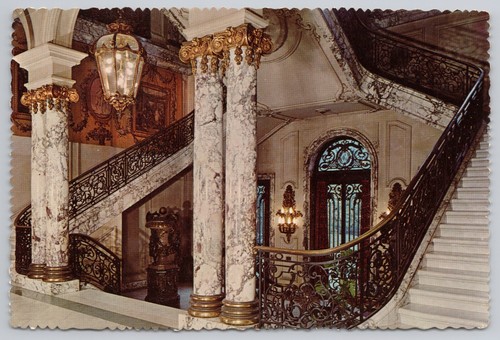 Postcard Grand Staircase "The Elms" Newport Rhode Island | eBay