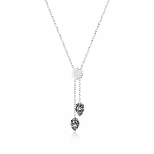 Disney Necklace: The Lion King Simba Vs Scar 14ct White Gold Plated RRP ...