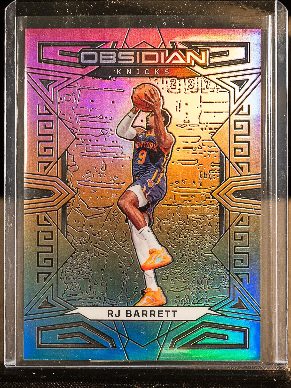 RJ Barrett 2022 Obsidian #49 Electric Etch Neon Flood Price Guide ...