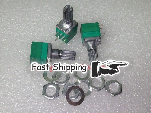 10pcs B10K Audio Amplifier Sealed Potentiometer 15mm Shaft 5pins Switch ...