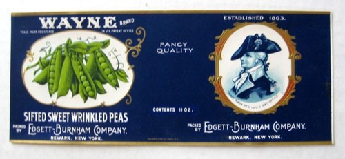 5 Labels- Vintage 1920s Wayne Sweet Wrinkled Peas Can Labels | eBay