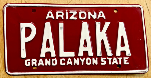 ARIZONA VANITY LICENSE PLATE " PALAKA " AZ HAWAIIS PLAID AZ STATE ...