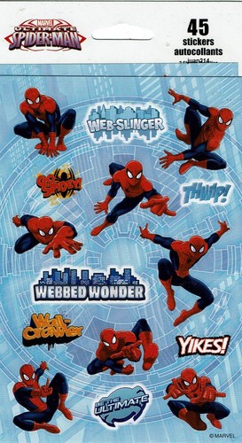 Marvel Ultimate Spider-Man 45 Stickers on three sheets 09062113 | eBay