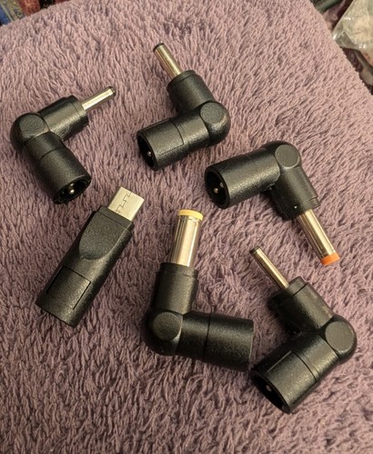 6 Universal Laptop Charger Adapter Tips 2 Prong Different Sizes Unknown ...