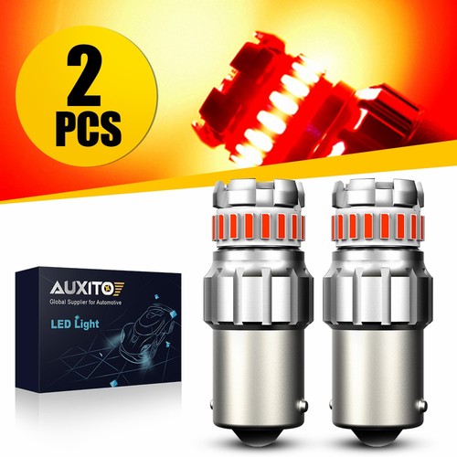 2pc AUXITO Red Color 1156 7506 BA15S LED Bulbs Tail Stop Brake Turn ...