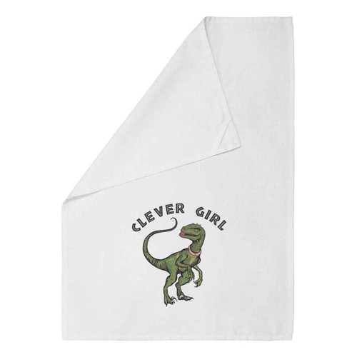 'Clever Girl Dinosaur' Cotton Tea Towel / Dish Cloth (TW039107) | eBay