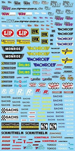 Suspension Shock Absorber Sponsors Arch No.3 Decals 1:24 Decals | eBay