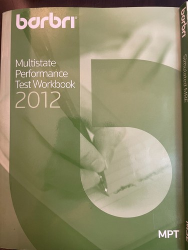 Barbri Multistate Performance Test Workbook 2012 By Barbri | eBay