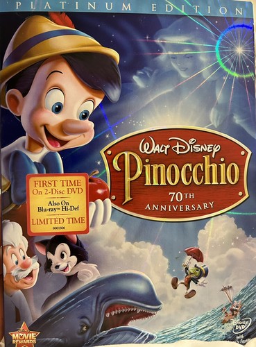 Pinocchio (Two-Disc 70th Anniversary Platinum Edition) DVDs New Factory ...