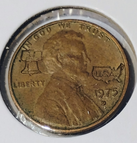 1975 D Lincoln Memorial Cent, Image of Liberty Bell, and Map of USA | eBay