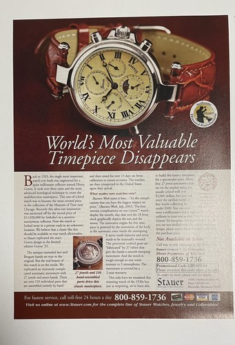 Print Ad - Stauer Graves Design Watch Ad Ad#24516 | eBay