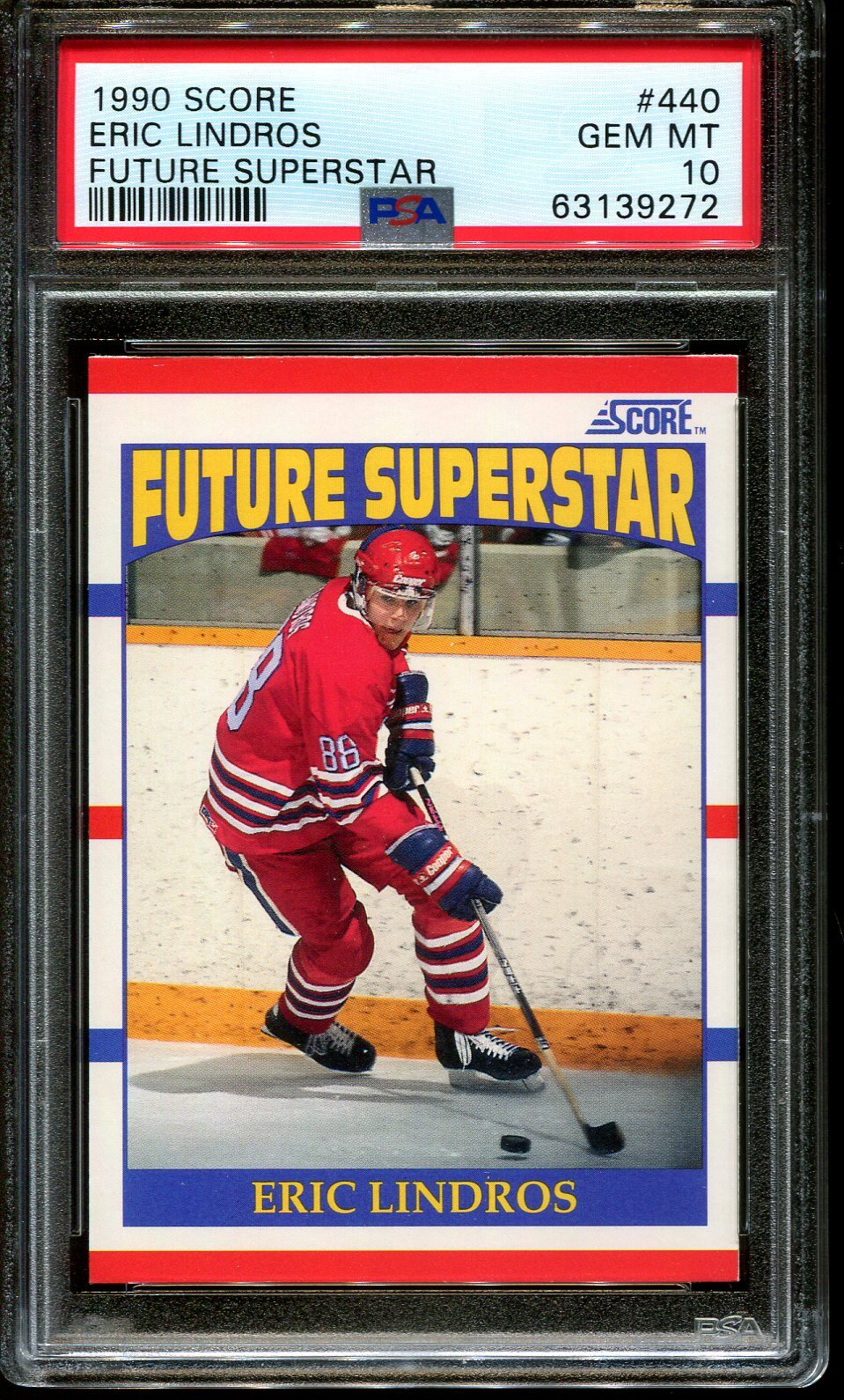Eric Lindros 1990 Score #440 Future Superstar PSA 10 Price Guide ...