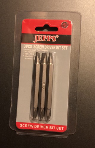 3PCS Screw Driver Bit Set Drill Tough Material Phillips Flathead Dual ...