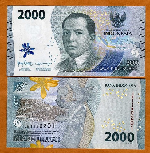 Indonesia, 2000 Rupiah, 2022, P-New, Redesigned, UNC New family of ...