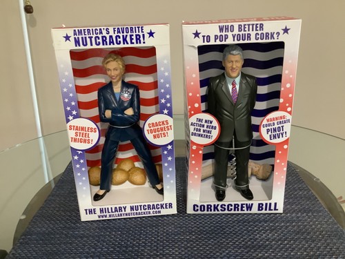 Bill &Hillary Clinton Corkscrew & Nutcracker Political Caricature ...
