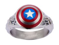 Marvel Captain America Civil War Shield Logo Stainless Steel Ring | eBay