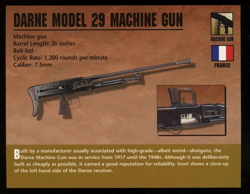 Darne Model 29 Machine Gun Atlas Classic Firearms Card | eBay