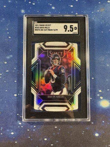 Davis Mills 2021 Panini Select Club Level Die-Cut White Prizm /99 ...