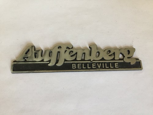 Vintage Metal Auffenberg Belleville Car Automobile Dealership Emblem | eBay