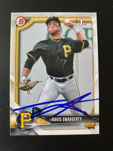 Travis Swaggerty Signed 2018 Bowman Draft Card Pittsburgh Pirates ...