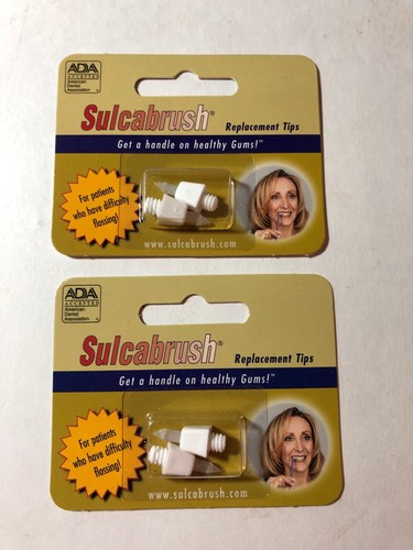 SULCABRUSH REPLACEMENT DENTAL BRUSH TIPS LOT OF 2 PACKAGES (4 TIPS) | eBay