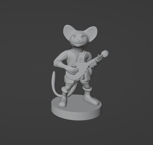 Mousefolk Bard Monster Manual 28mm Scale DND D&D Tabletop Miniature | eBay