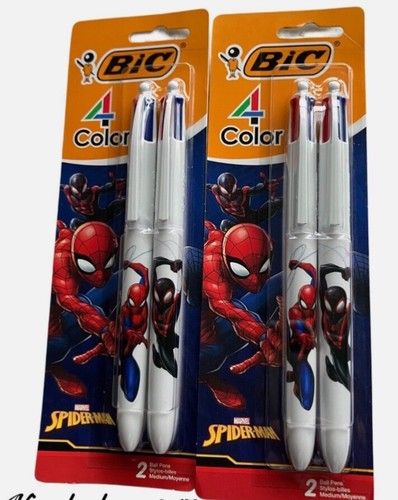 BIC 4-Color Marvel Spiderman Retractable Ballpoint Pens Medium Point ...