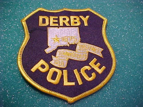 DERBY CONNECTICUT POLICE PATCH SHOULDER SIZE UNUSED TYPE 2 | eBay
