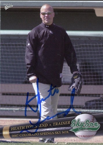 2007 Colorado Sky Sox HEATH TOWNSEND Signed Card autograph AUTO ROCKIES ...