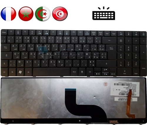 Clavier Français / Arabe Azerty Acer Aspire 7745 7745G Rétro-éclairé | eBay