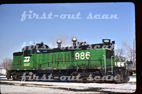 F Original Slide - Burlington Northern BN 986 EMD NW-5 Minneapolis 1980 | eBay