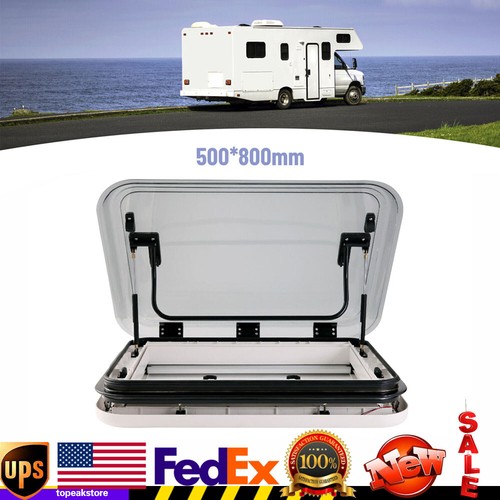 800mmx500mm RV Roof Window Hatch Caravan Trailer Skylight Vent Hatch w ...