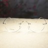 Titanium Rimless eyeglasses Steve Jobs Men's Round eyewear clear ...