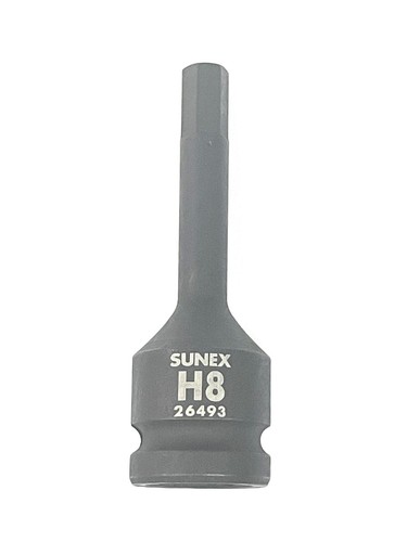 Sunex 26493 8mm - 1/2" Drive 6 Point Metric Hex Bit Impact Socket MM ...