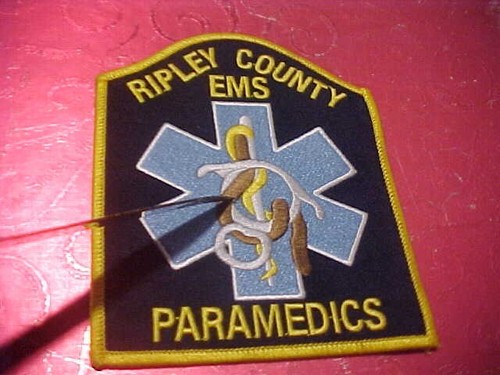 RIPLEY COUNTY INDIANA EMS PARMEDICS DEPARTMENT PATCH SHOULDER SIZE ...