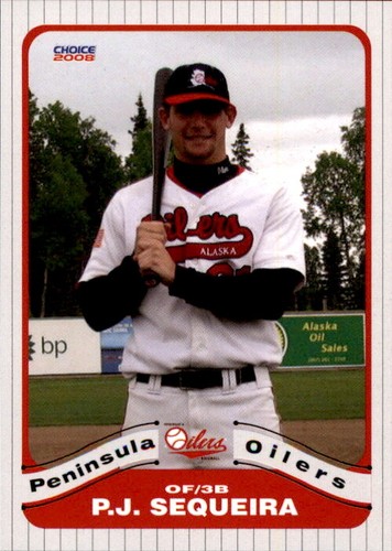 2008 Peninsula Oilers Choice #24 P.J. Sequeira Petaluma California ...