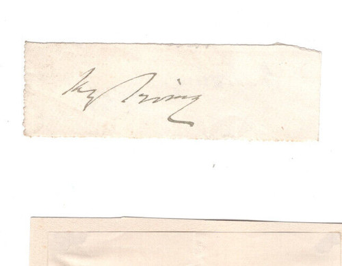 Henry Irving Signed Letter Clip / Autographed Theatre Actor | eBay