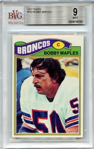 Bobby Maples 1977 Topps Football #143 BVG 9 💎 Broncos | eBay