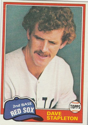 FREE SHIPPING-MINT-1981 Topps #81 Dave Stapleton Boston Red Sox PLUS ...