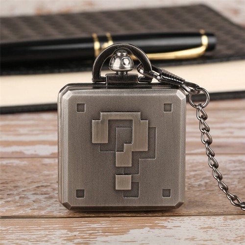 Vintage Question Mark Pocket Watch Antique New Design Quartz Necklace ...