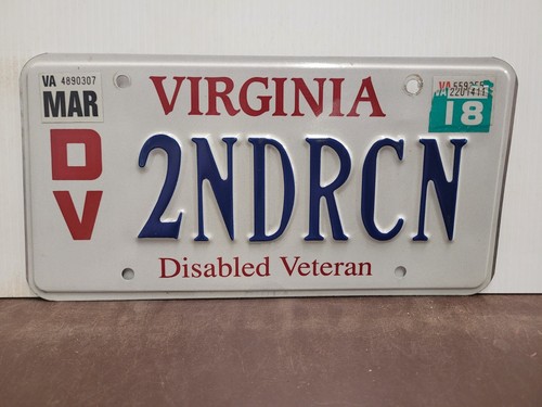 2018 Virginia DISABLED VETERAN License Plate Tag Original | eBay