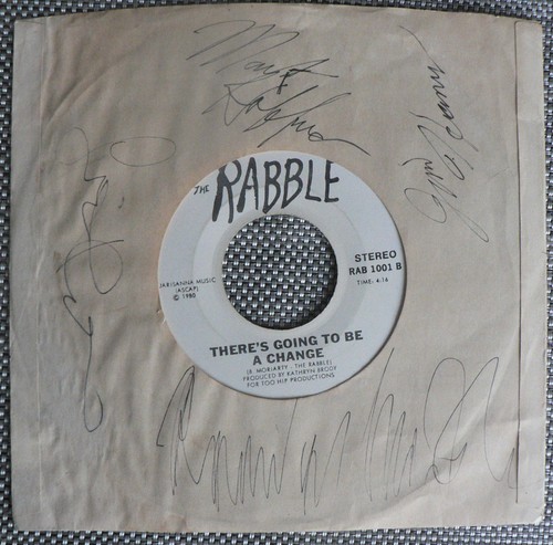LA PUNK KBD 45 rpm THE RABBLE on PRVT lb YOU NEED IT 1980 SIGNED SLEEVE ...