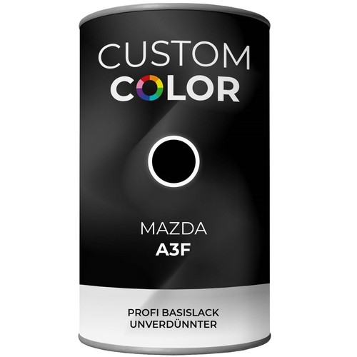 Custom Color Autolack 1 Liter für Mazda A3F Black Basislack ...