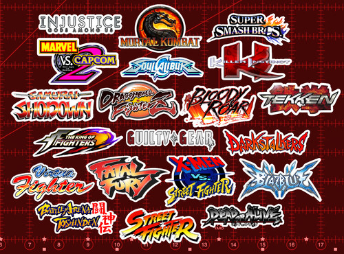 20 Fighting Game Logo Stickers - White, Clear or Holographic - Street ...